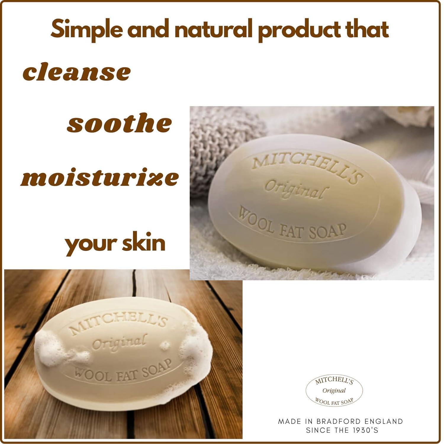 Mitchells Wool Fat Soap 12 Pack - Natural Moisturizing Soap Bar for ...