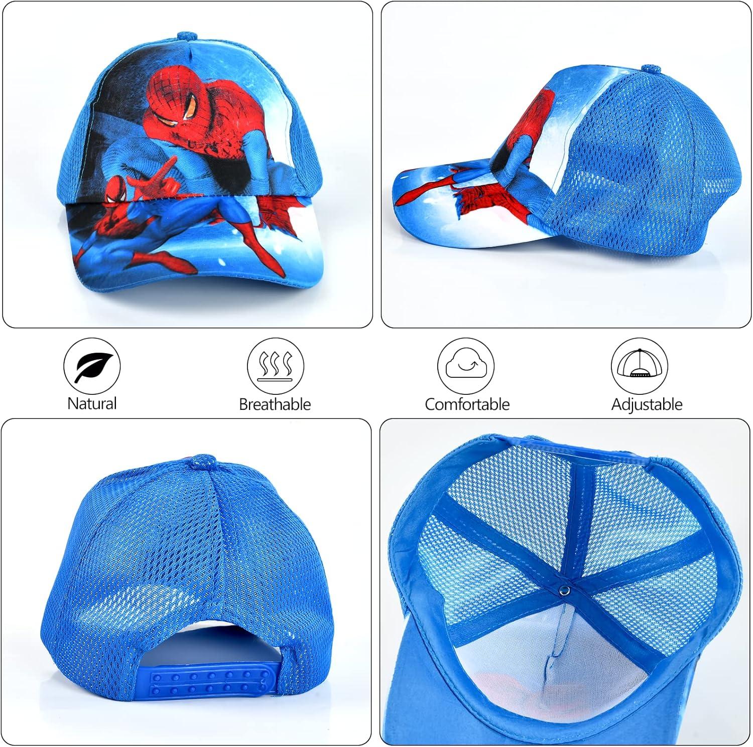 Children's Spider Man Caps - Adjustable Spiderman Hats | Sun Protection ...