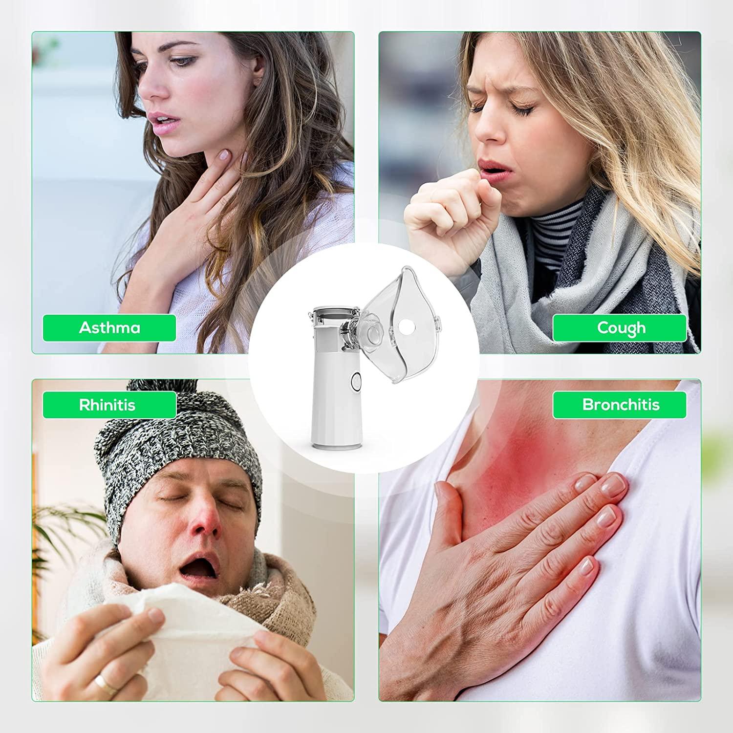 Mini Portable Handheld Nebulizer for Adults & Kids - Quiet Travel ...