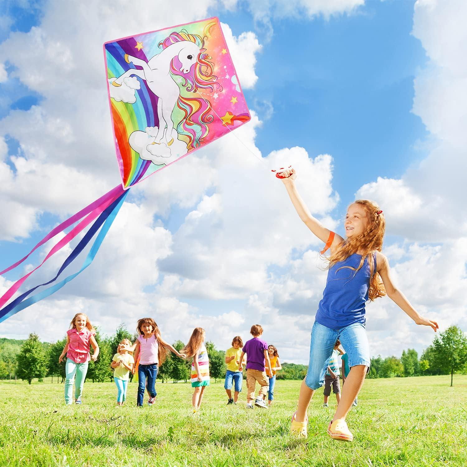 TOY Life Unicorn Kite for Kids - Easy-to-Fly Large Beach Kite for Ages ...