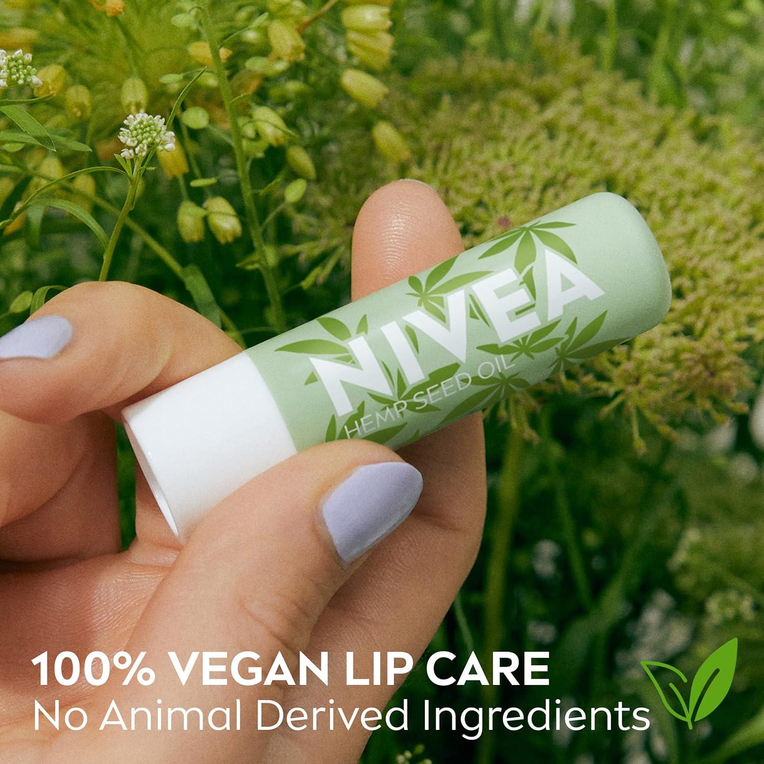 NIVEA Vegan Lip Care Variety Pack - Acai Seed Oil & Hemp Seed Oil Shea ...