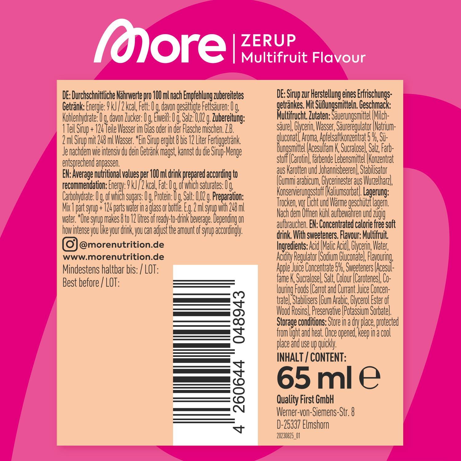 Buy More Zerup Multi-Fruit Sugar-Free Syrup | Vegan Zero Calories Made ...