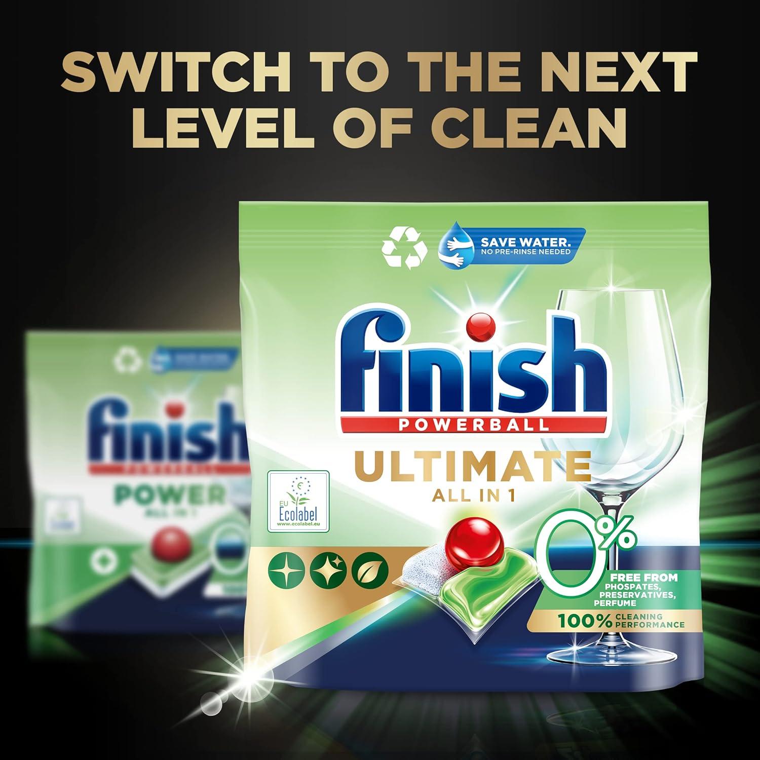 Finish Ultimate All in One 0% Dishwasher Tablets 100's Unscented - 100 ...