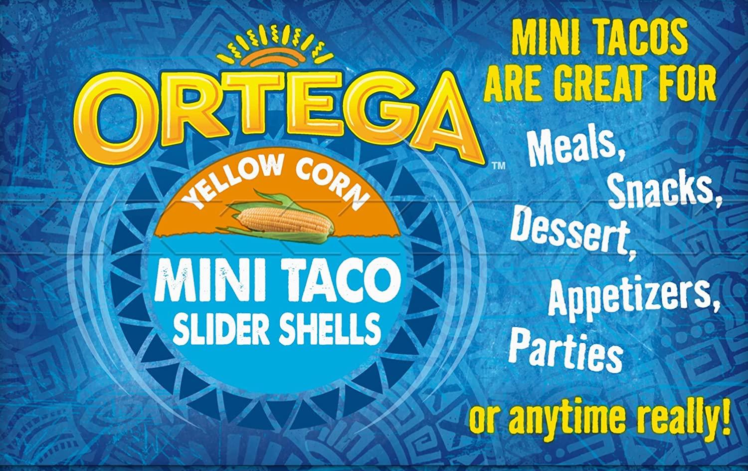 Ortega Mini Taco Slider Shells Yellow Corn 4.4 oz - 18 Count | Buy Now ...