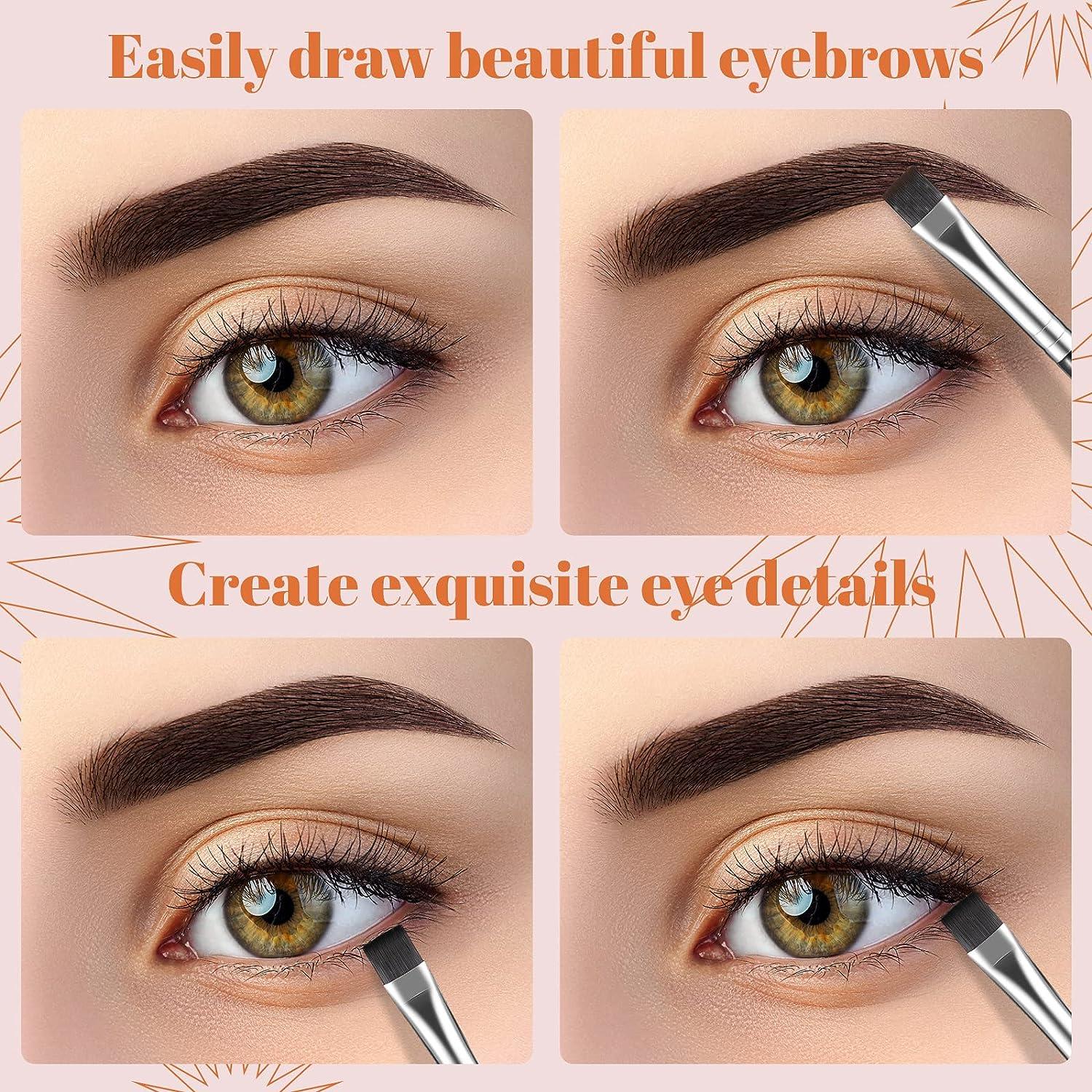 how to draw eyebrows using eyeliner gel