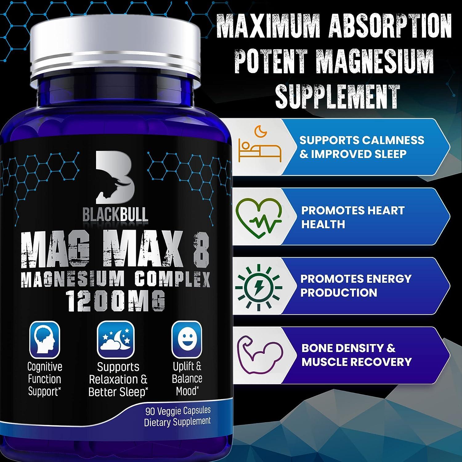Blackbull MagMax Magnesium Complex 1200 mg - 90 Capsules | L-Threonate ...