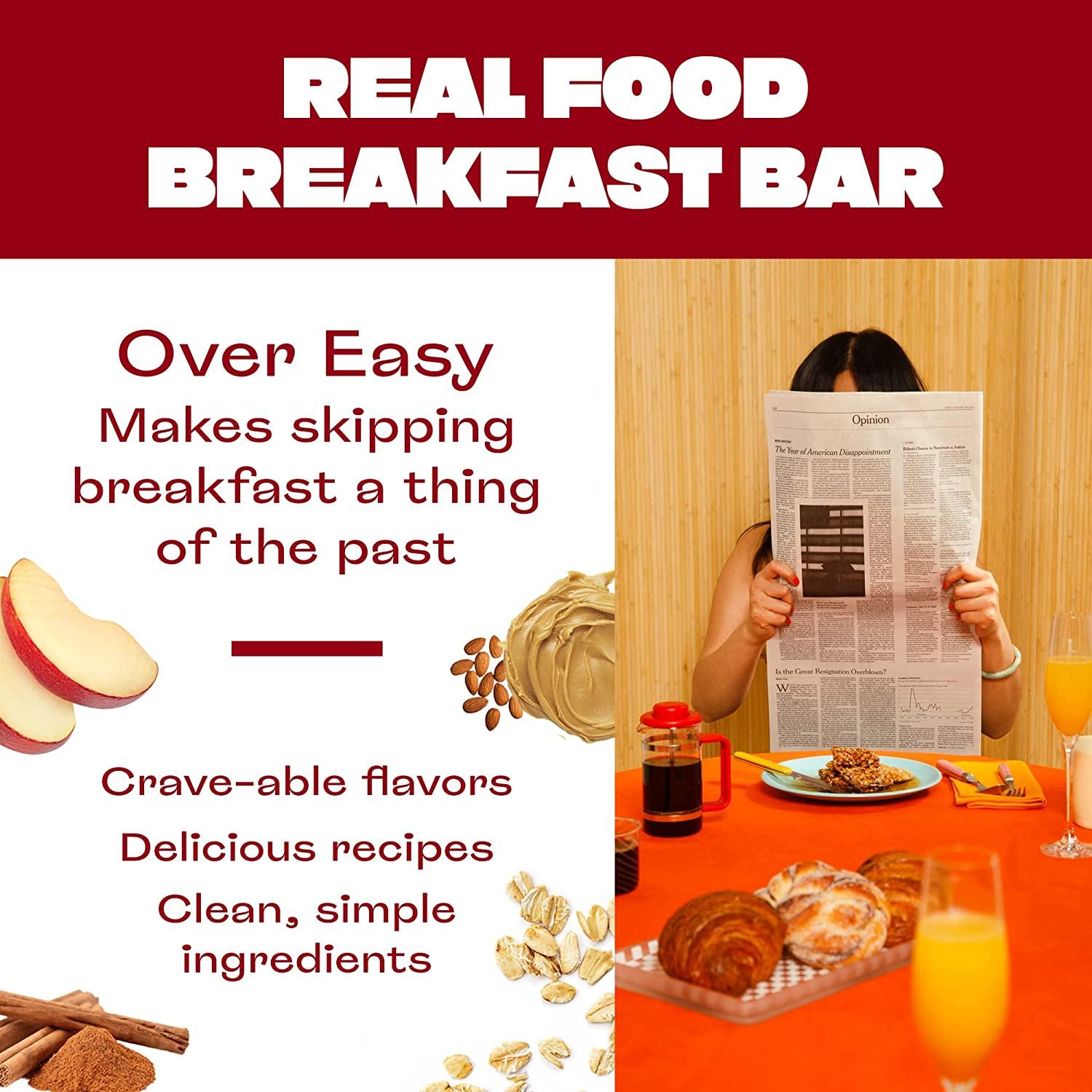 OVER EASY Apple Cinnamon Breakfast Bars | All Natural, Clean Ingredient ...