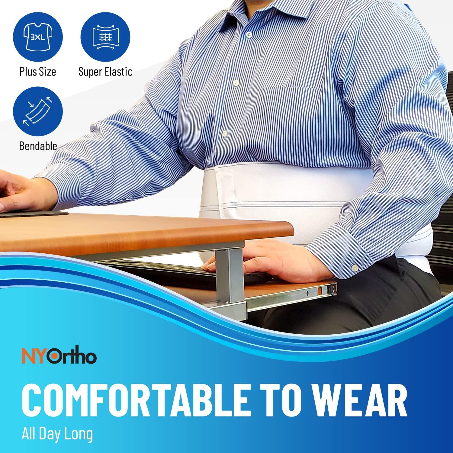 NYOrtho Bariatric Abdominal Binder - 12-Inch Wide Elastic Belly Wrap ...