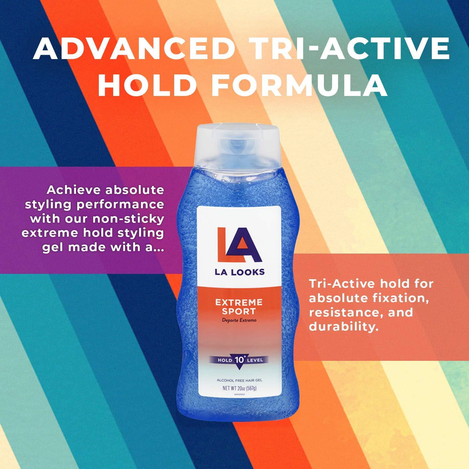 LA Looks Extreme Sport Styling Hair Gel - 20 Oz - High Performance Hold ...