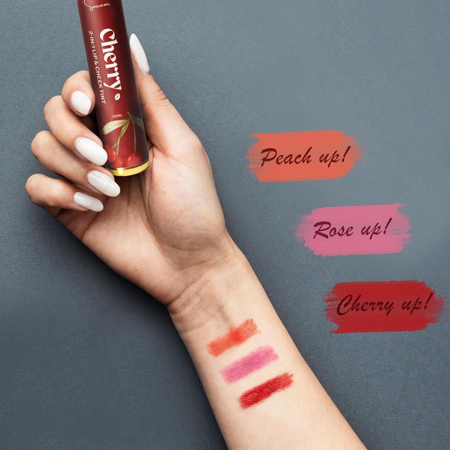 Souvenir Rose Pink 2-in-1 Lip and Cheek Tint | Vibrant Stain with ...