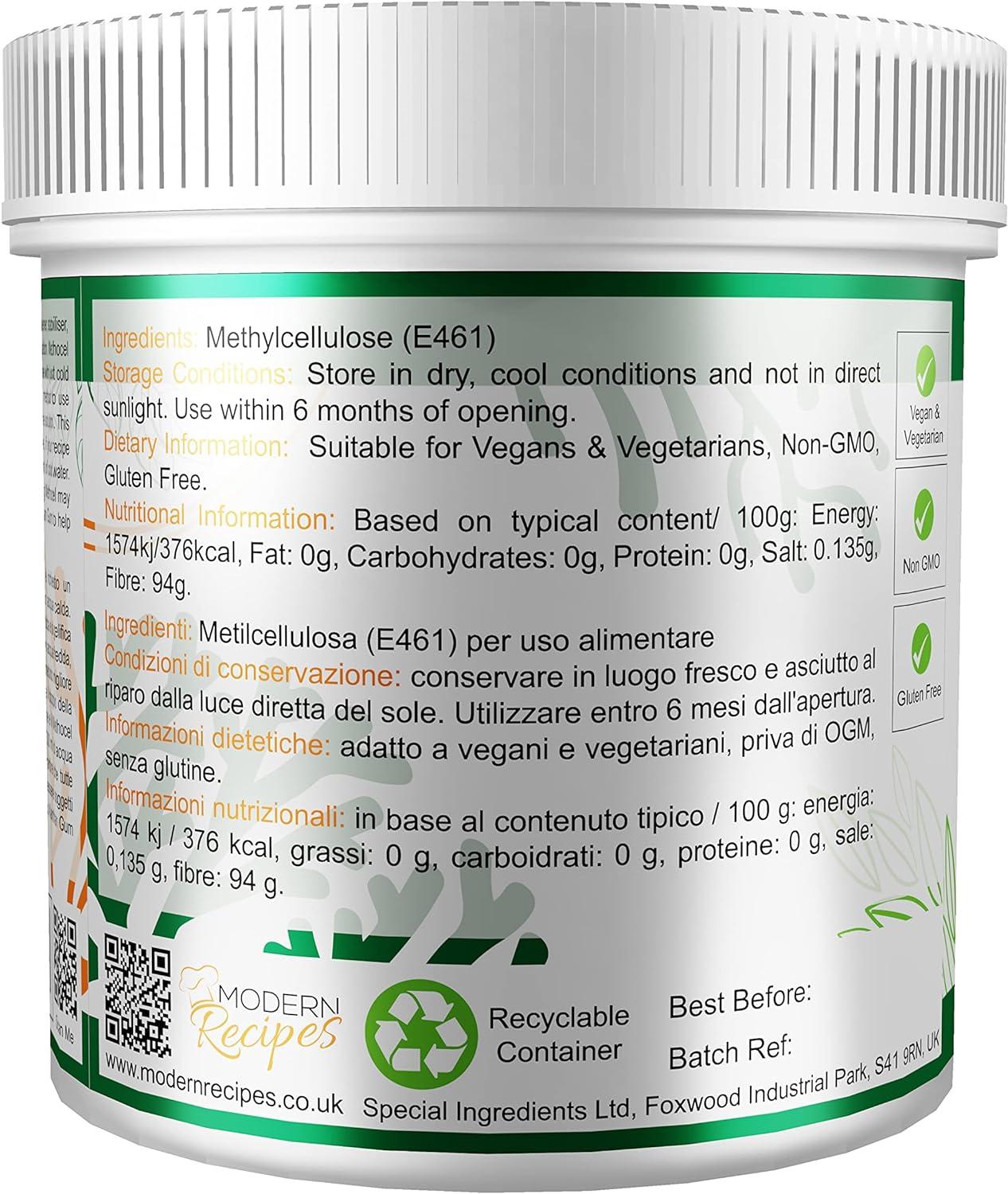Special Ingredients Methocel Methylcellulose 100g - Premium Quality ...