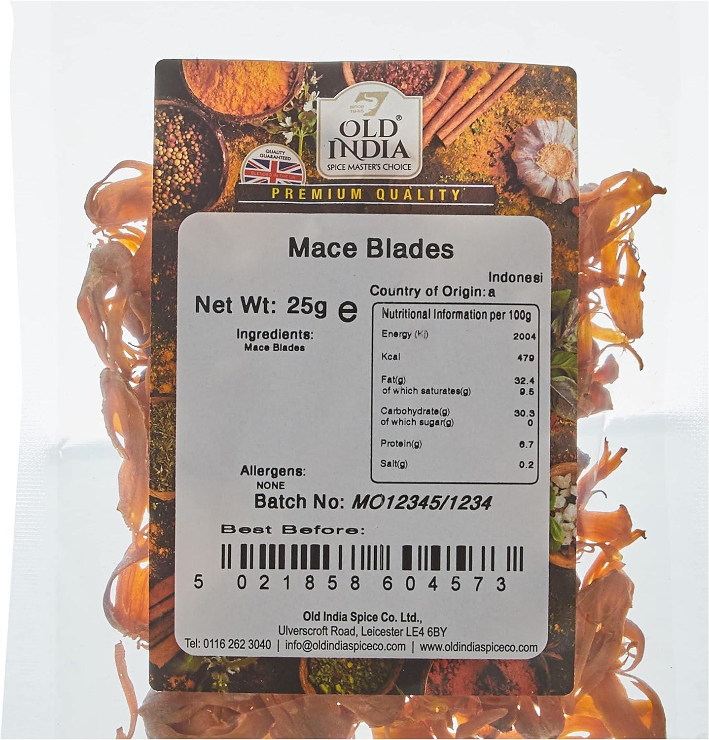 Old India Mace Blades 25g - Exotic and Aromatic Spice - Pack of 1 | Buy ...