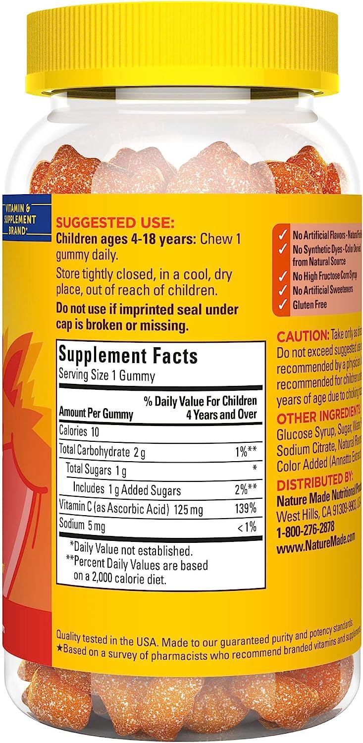 Nature Made Kids First Vitamin C Gummies - 110 Gummies for Immune ...