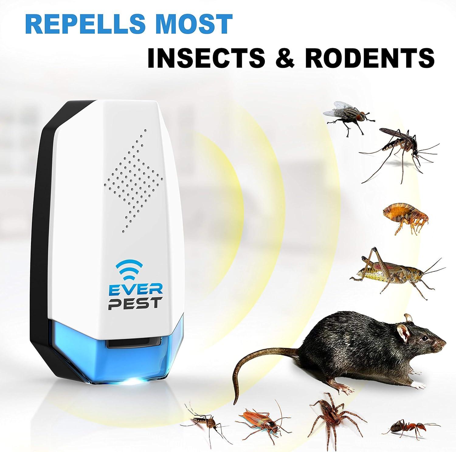 2 Pack Ultrasonic Pest Repeller Plug - Electronic Insect Control ...