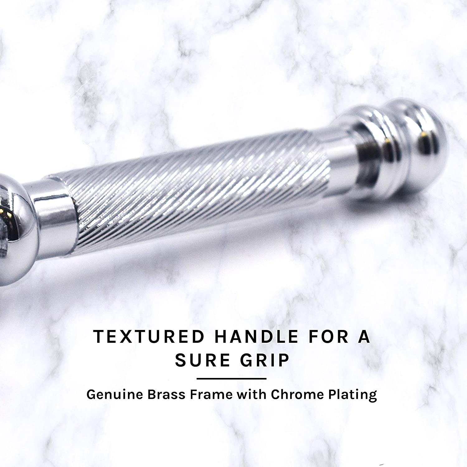 Parker 99R - Long Handle Heavyweight Butterfly Open Double Edge Safety ...