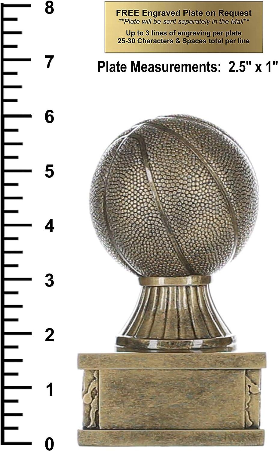 Gold Basketball Action Pedestal Trophy | Hoops Award - 6 Inch Tall ...