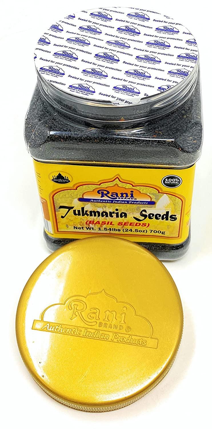 Rani Tukmaria Basil Seeds 1.54lbs - Used for Falooda Dessert - Spice ...