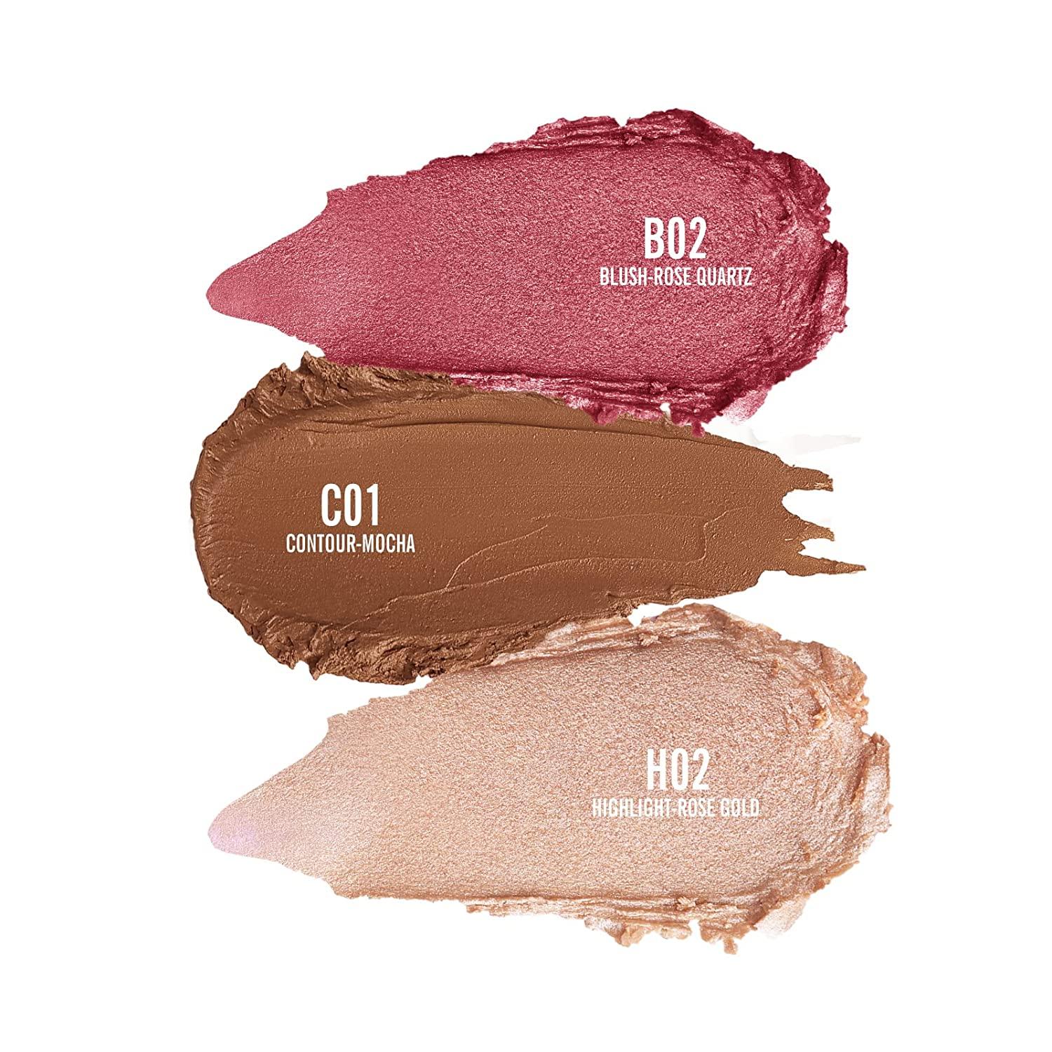 KIMUSE Multi Stick Trio - Cream Blush, Contour, Highlighter for Cheeks ...