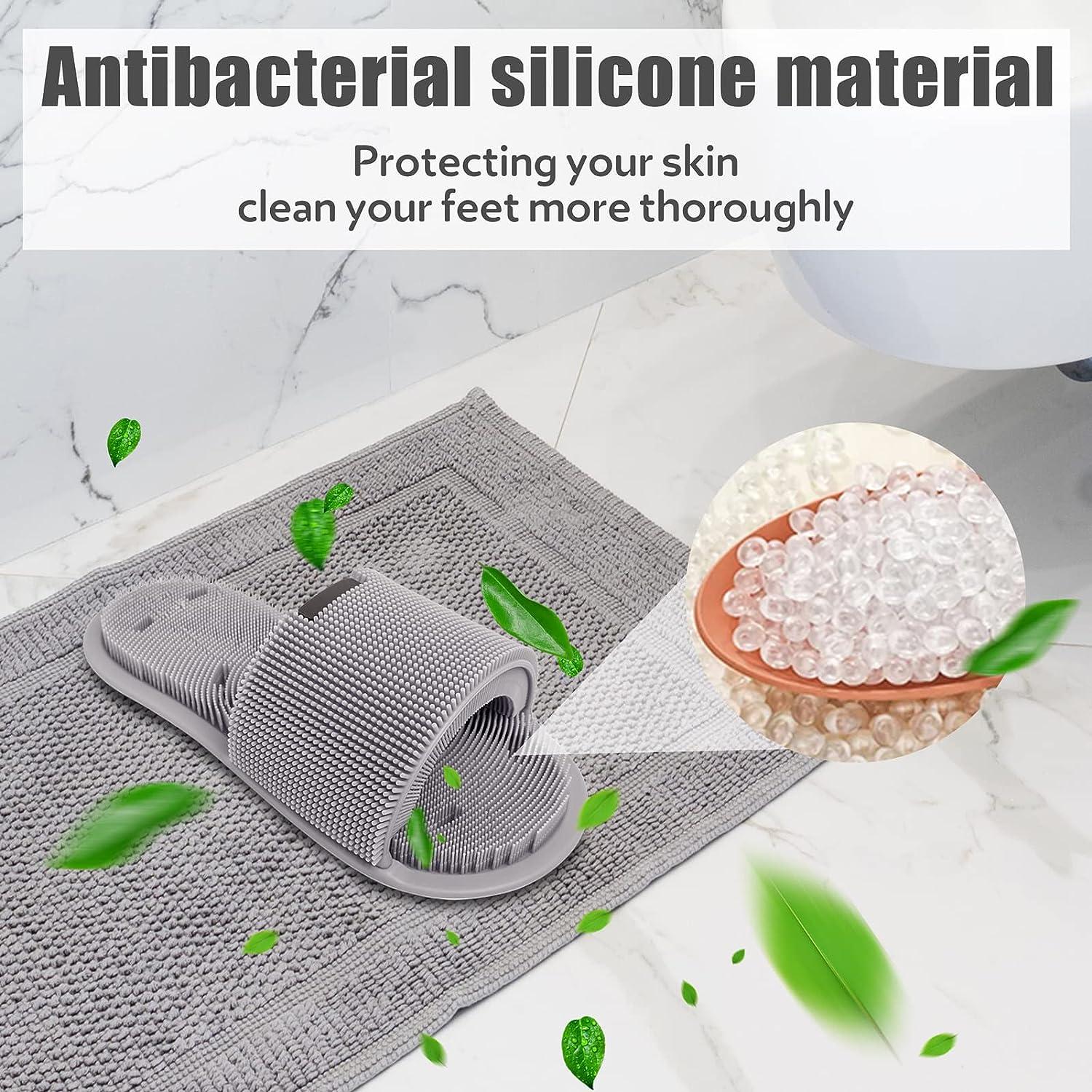 Silicone Shower Foot Scrubber - Non-Slip Personal Foot Massage ...