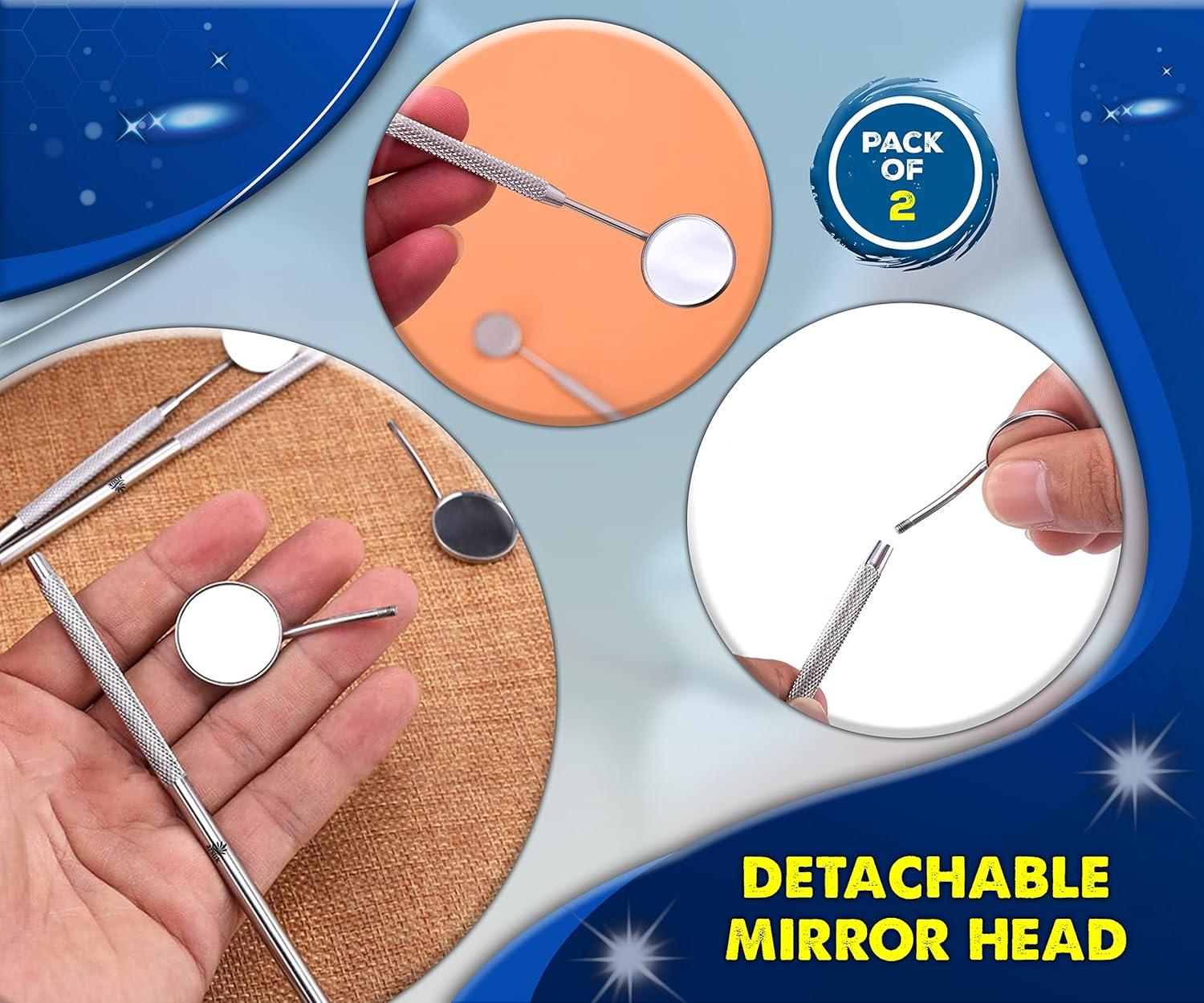 Dental Mouth Mirror Set - Professional Dentist Inspection Tool for Home ...