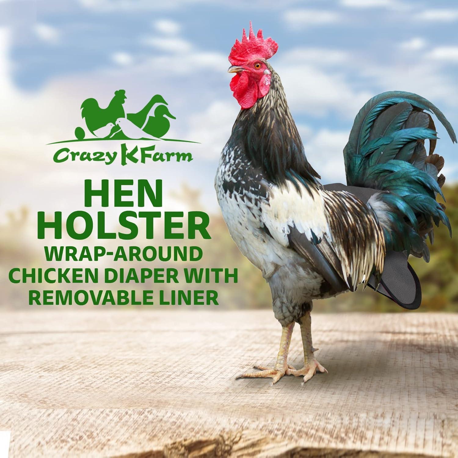 Hen Holster Wrap-Around Chicken Diaper with Removable Liner Extra Large ...