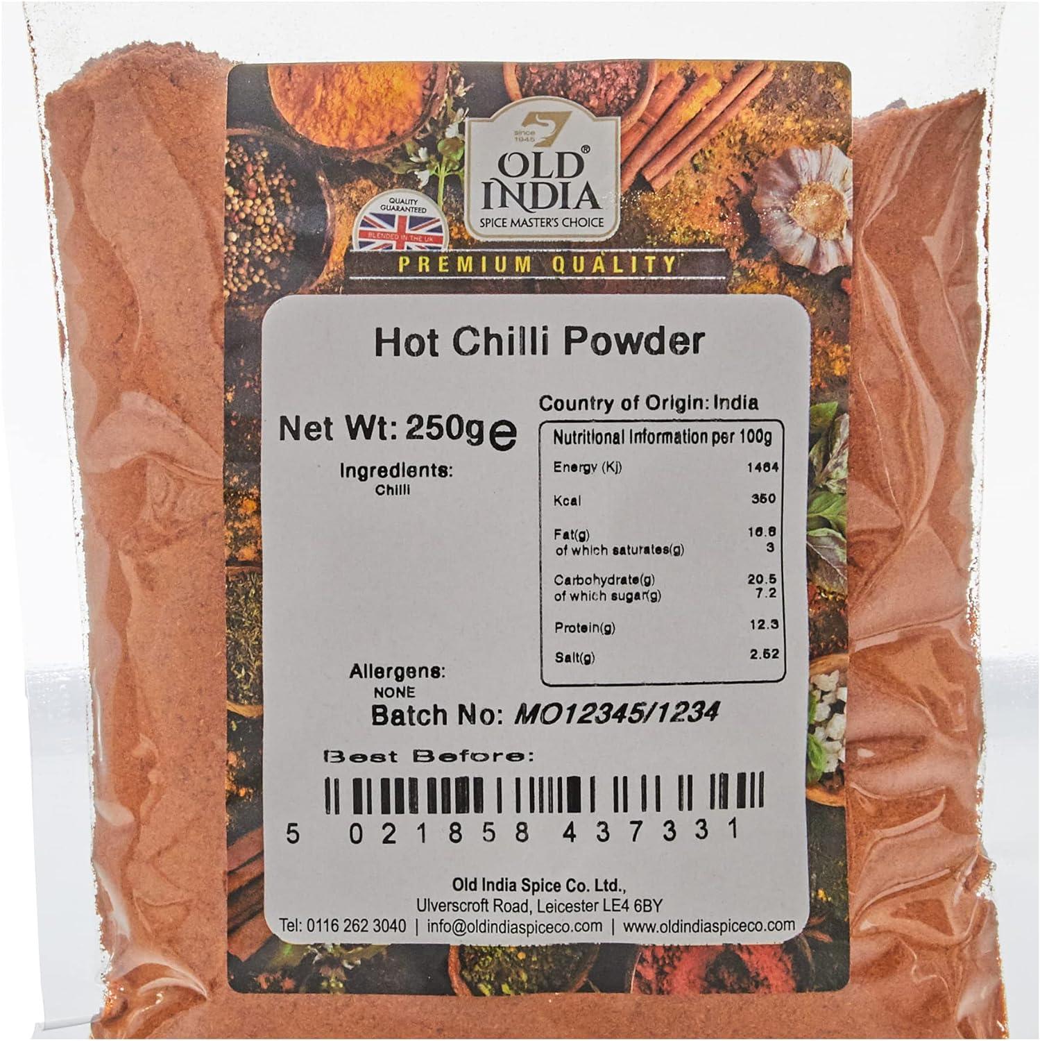 Old India Hot Chilli Powder 250g - Authentic Spice Blend (Pack of 1 ...