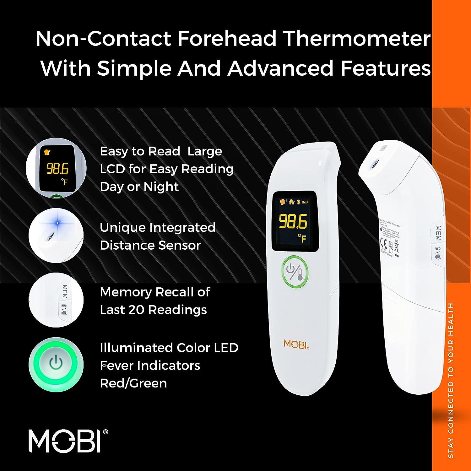 MOBI Air Non-Contact Forehead Thermometer with Distance Sensor | Smart ...