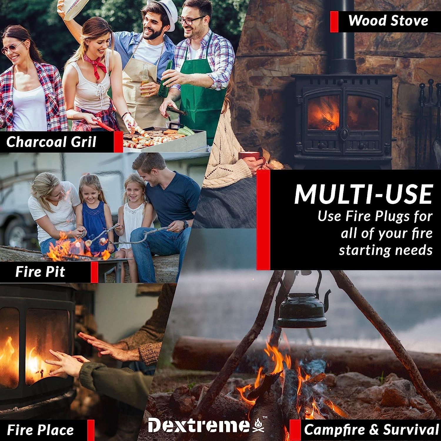 Dextreme Fire Plugs 50 Pcs - Weatherproof Fire Starter for Campfires ...