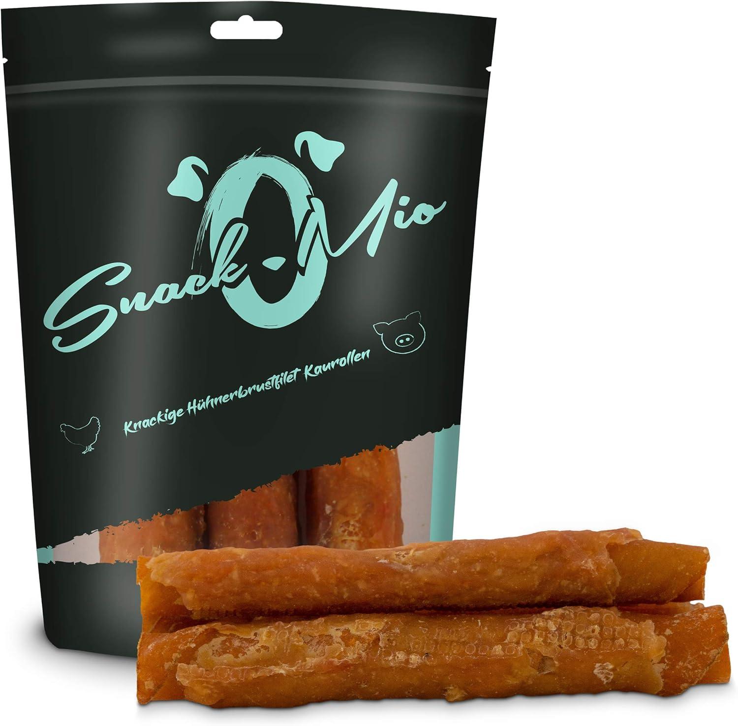 SnackOMio Premium Dog Snack - Crunchy Chicken Breast Fillet Chew Roll ...
