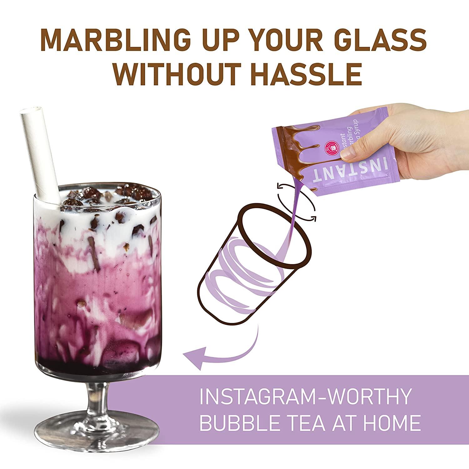 O's Bubble Instant Boba Kit | Marbling Boba Tea Kit with Tapioca Pearl ...