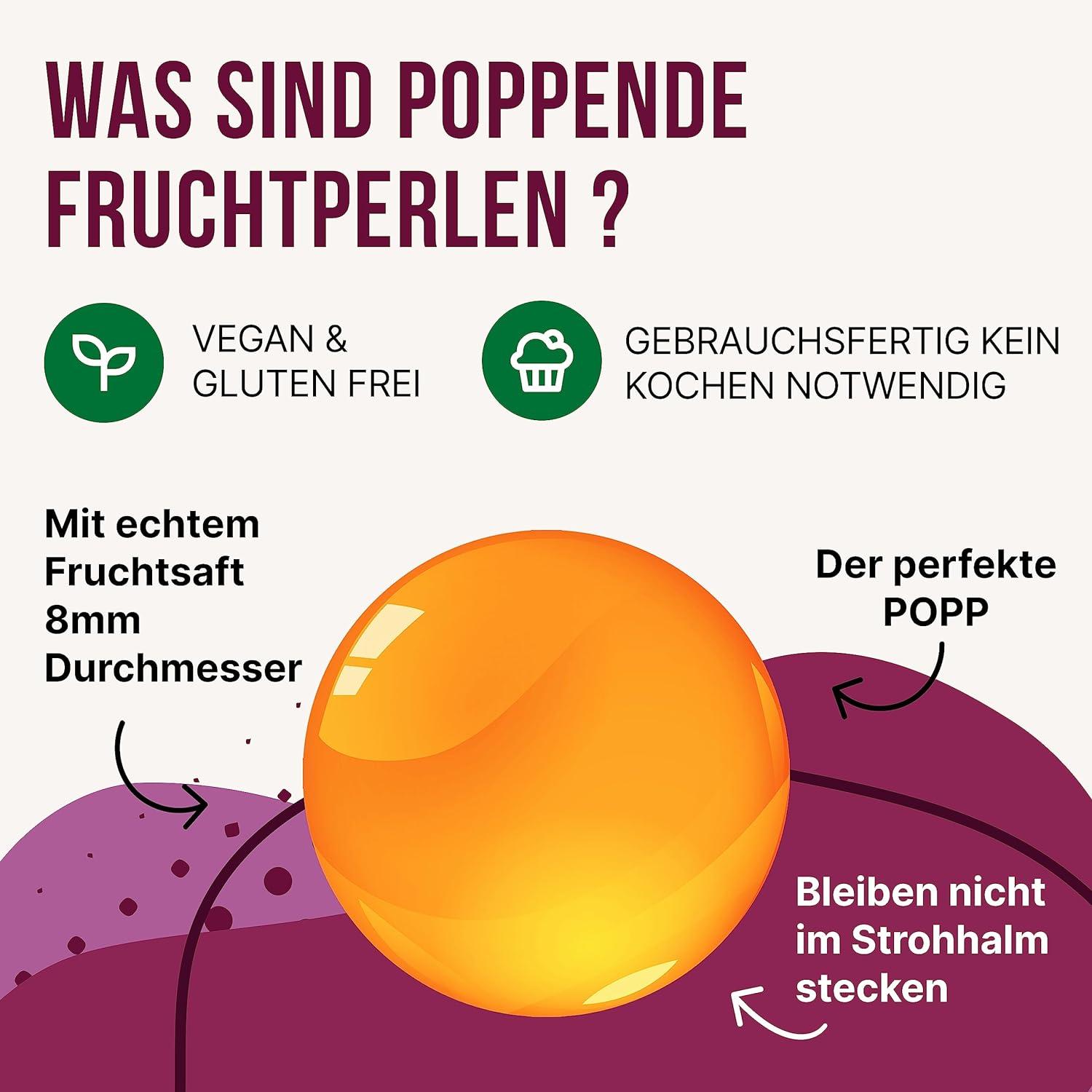 Inspire Food Bubble Tea Pearl Maracuja - Vegan Popping Boba Pearls ...