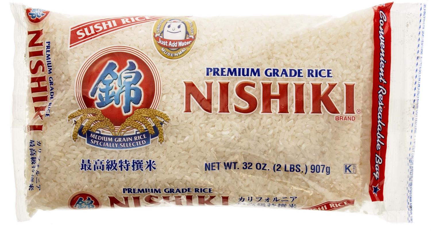 Nishiki Musenmai Premium Medium Grain White Rice - 2 lb Pack (12 Count ...