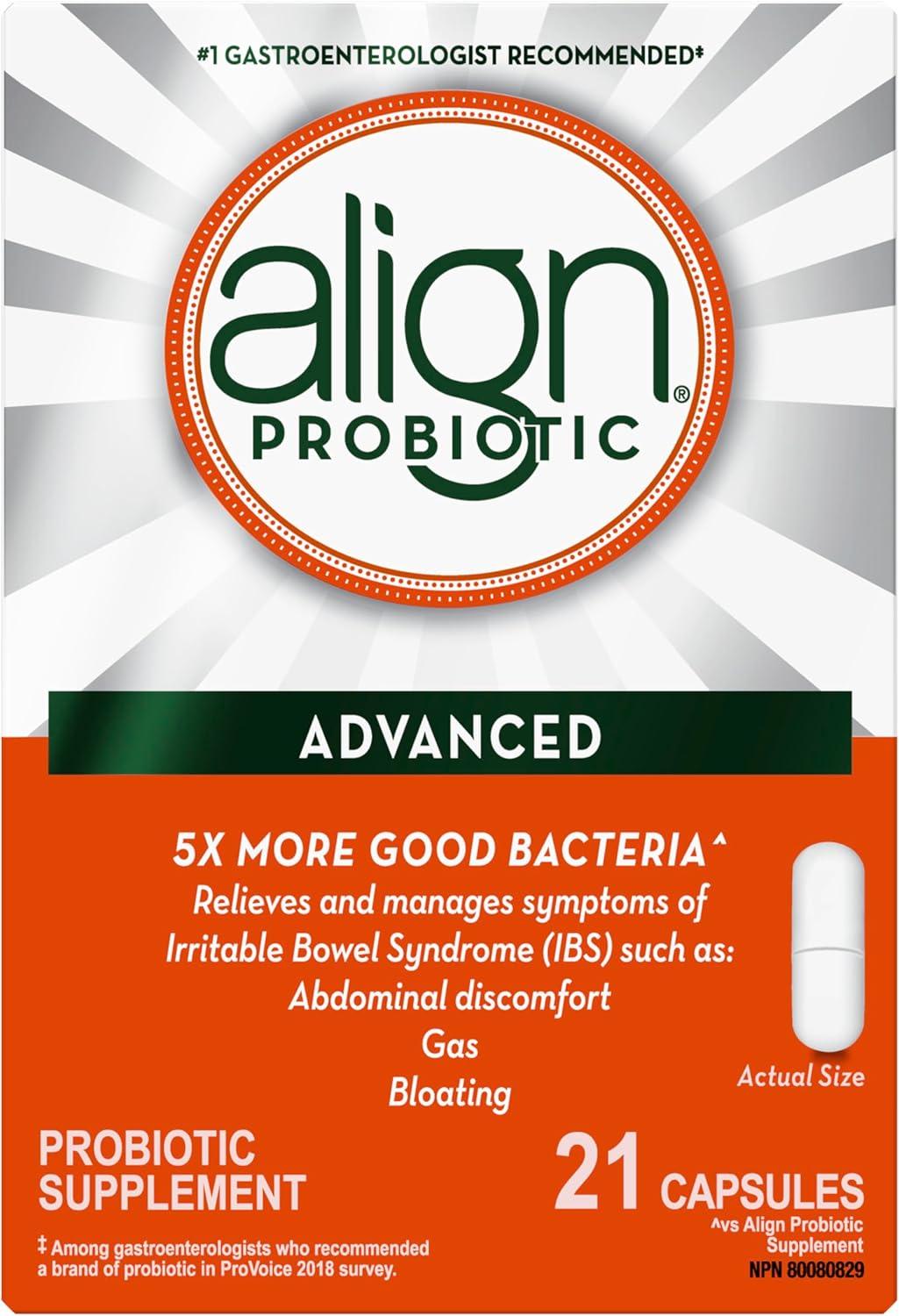 Align Advanced Probiotic Digestive Support IBS Symptom Relief : Gas ...