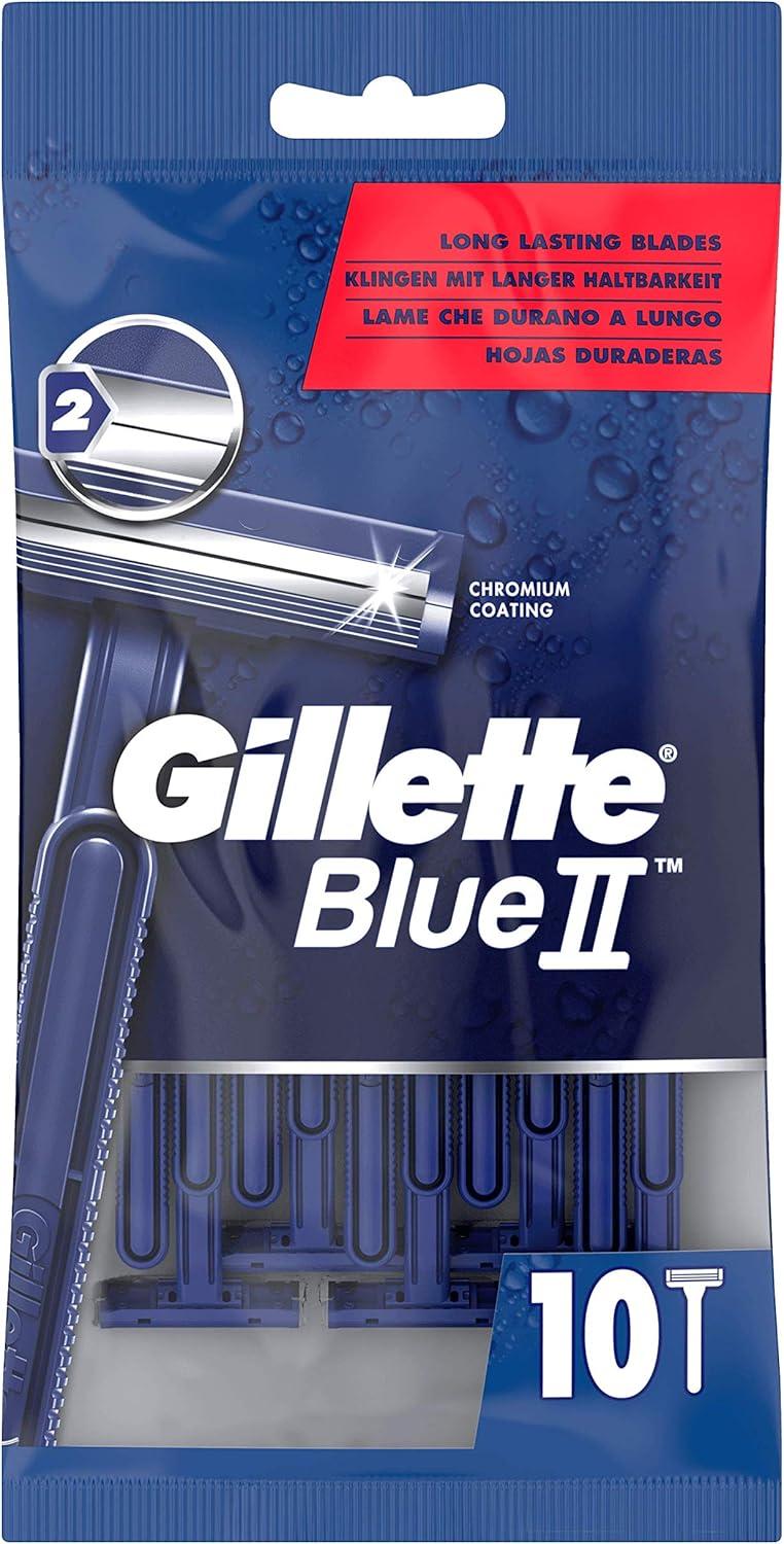 Buy Gillette BlueII Disposable Razors for Men - 10 Pack 2 Blade Fixed ...