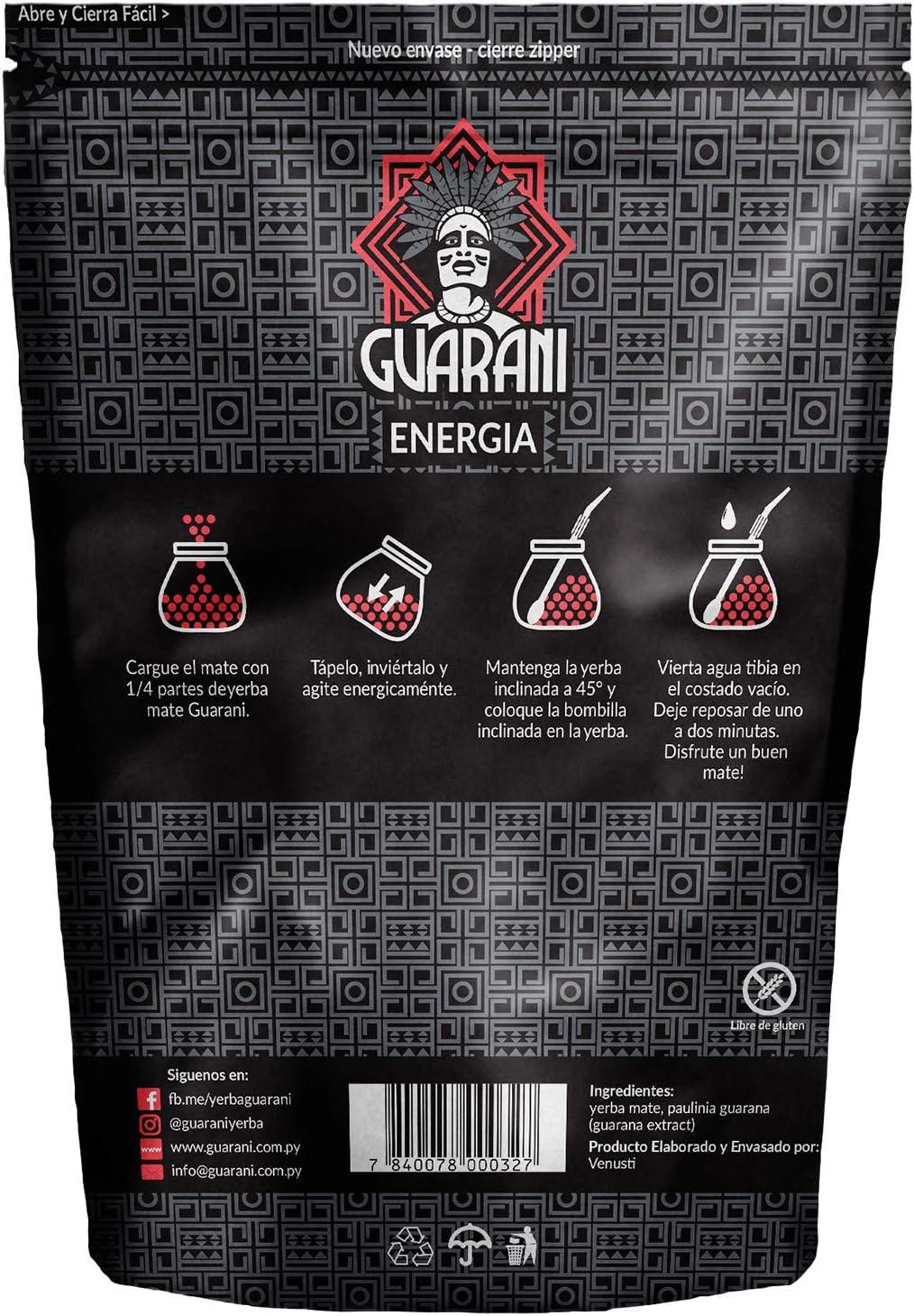 Guarani Energia 500g Yerba Mate Tea: Natural Caffeine Source with ...