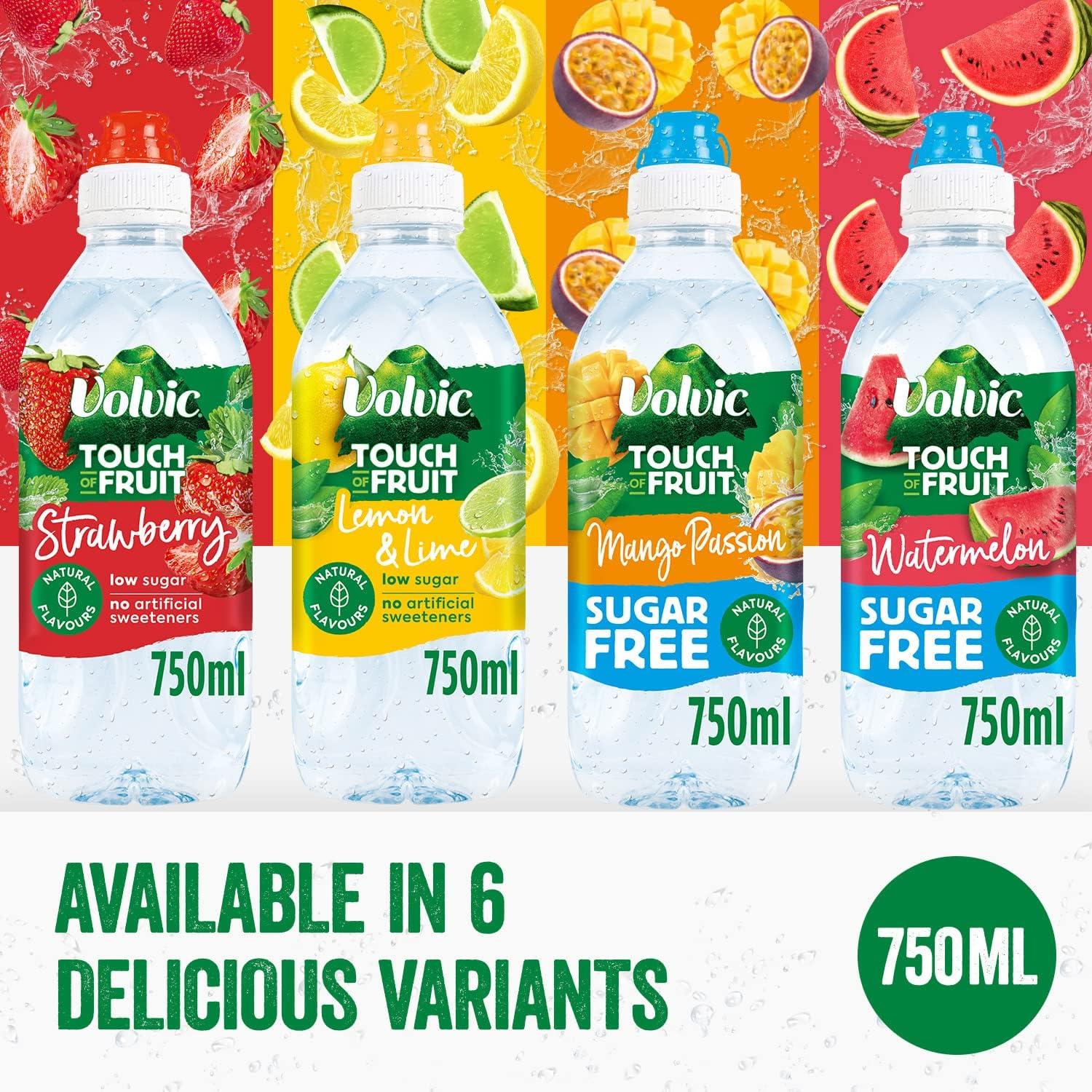 Volvic Touch of Fruit Sugar Free Mango Passion Water 6 x 750ml - 4.50l ...