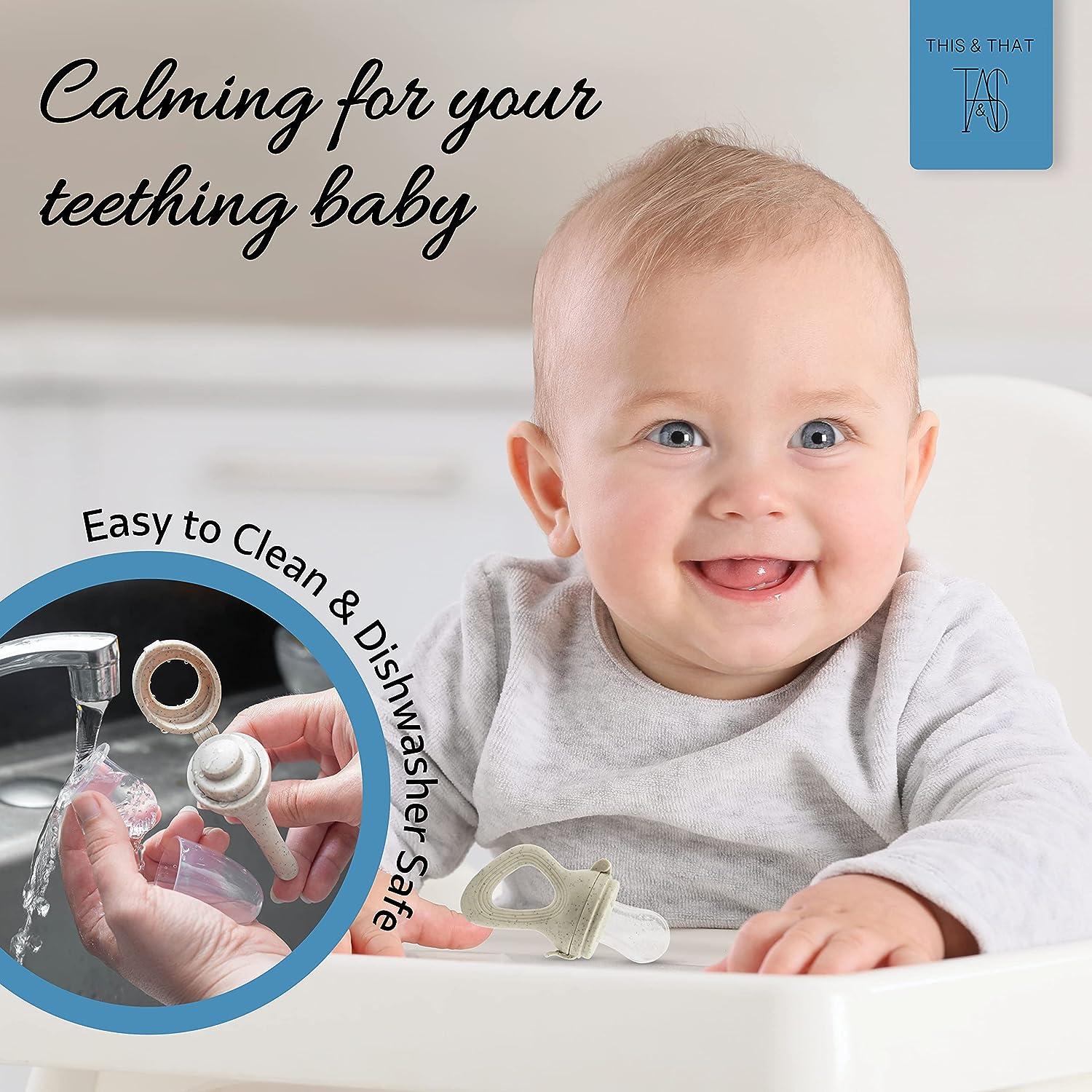 Baby Fruit Feeder - This & That (Beige) | Safe Feeding Tool for Infants