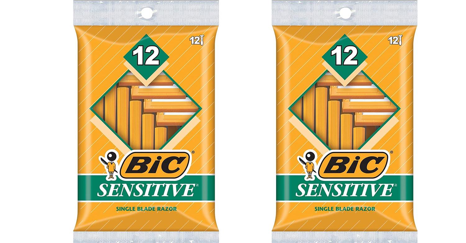 BIC Sensitive Single Blade Shaver - 24 Count for Sensitive Skin | Buy ...