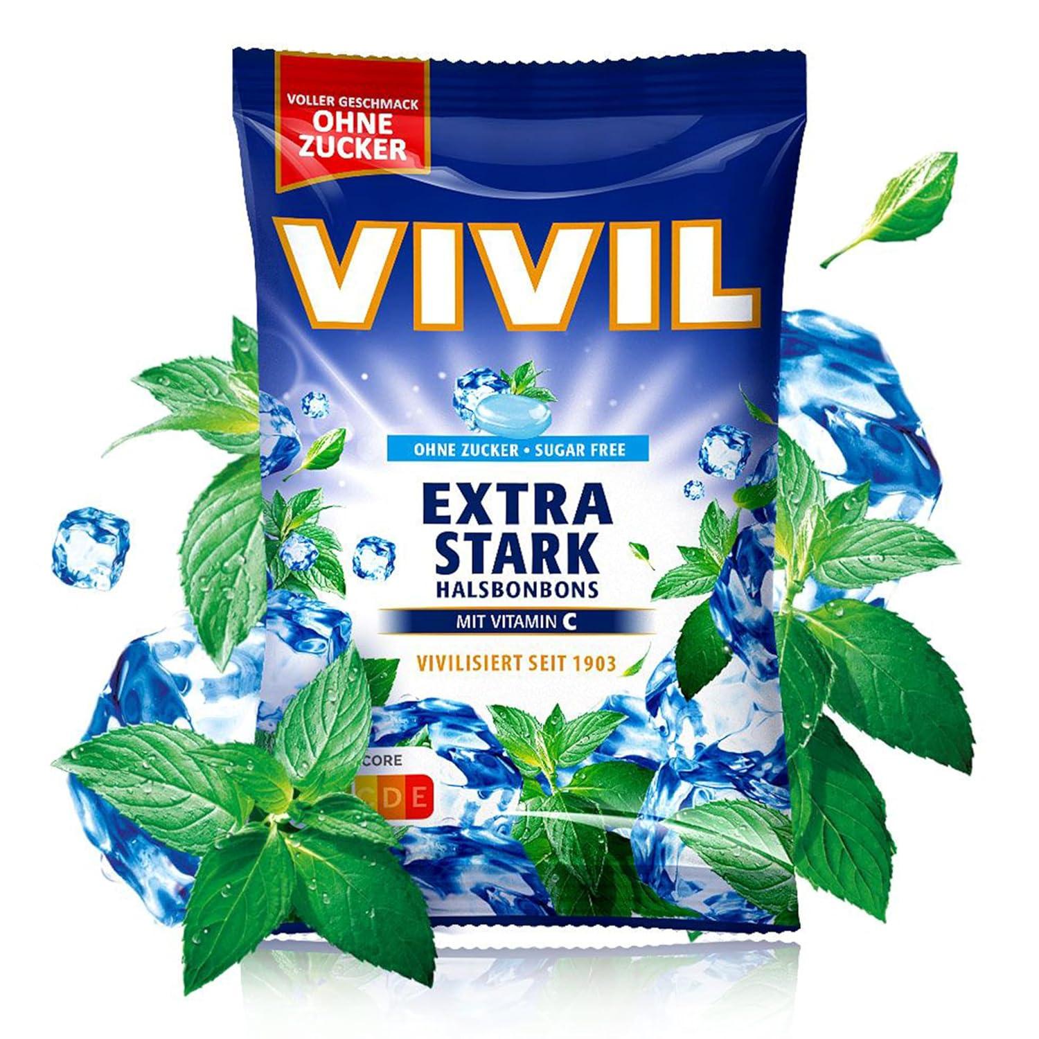 VIVIL Extra Strong Sugar-Free Throat Lozenges with Vitamin C ...