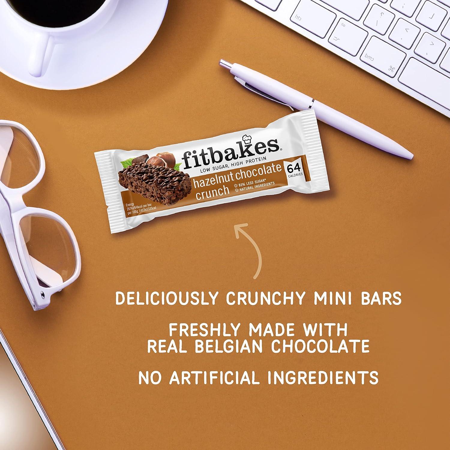 Fitbakes 64 Calories Mini Hazelnut Chocolate Bars (12x19g) - Low Carb ...