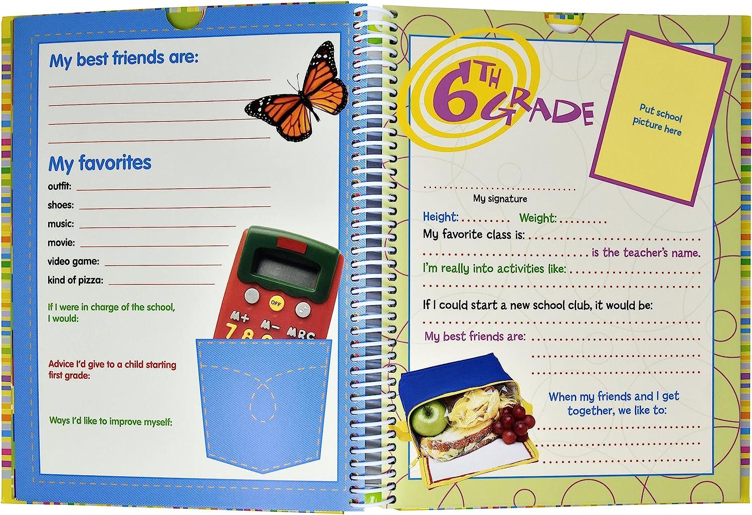 School Memory Book Album: Preschool to 12th Grade Keepsake Scrapbook ...