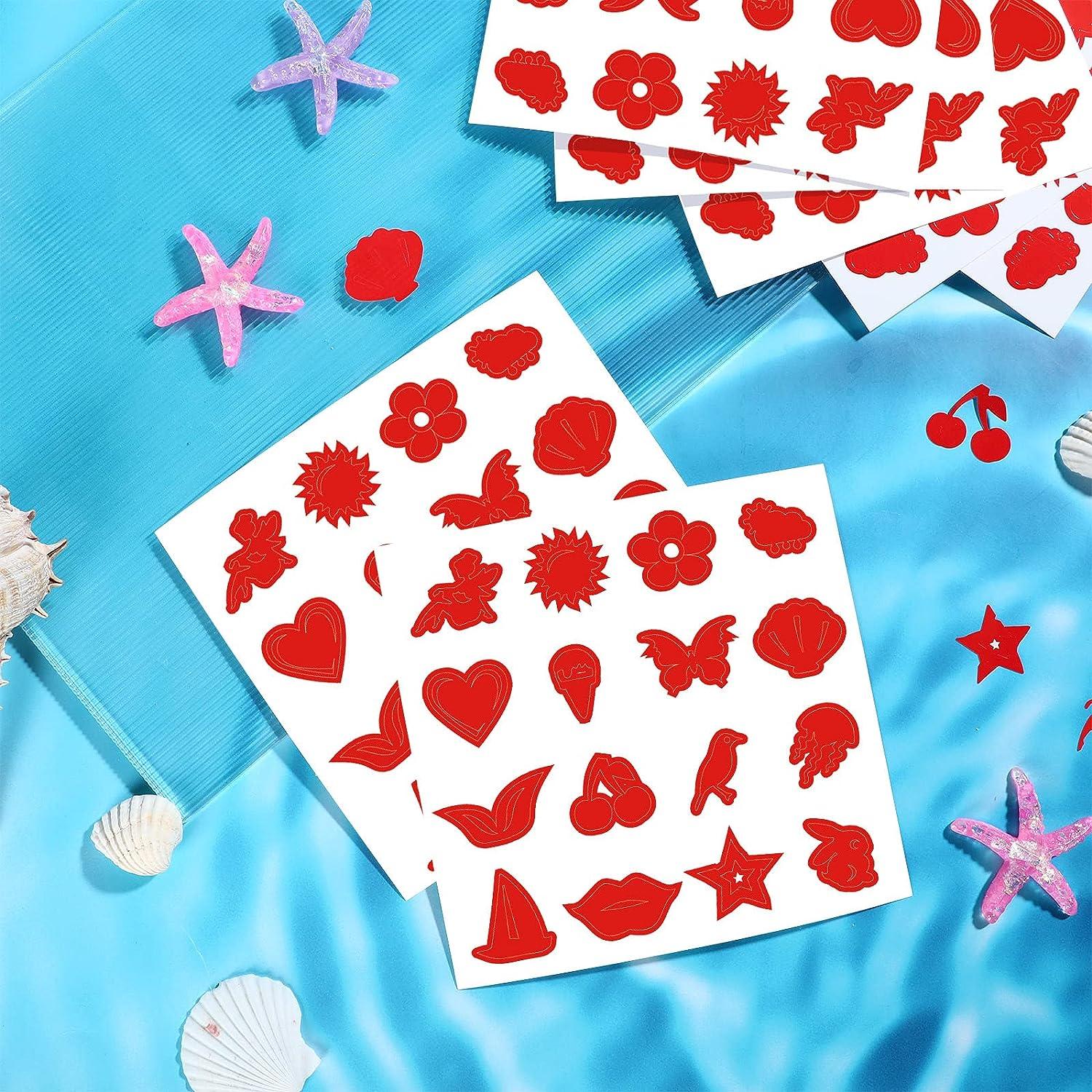 800 Self-Adhesive Tanning Bed Stickers - Removable Body Stickers in 16 ...