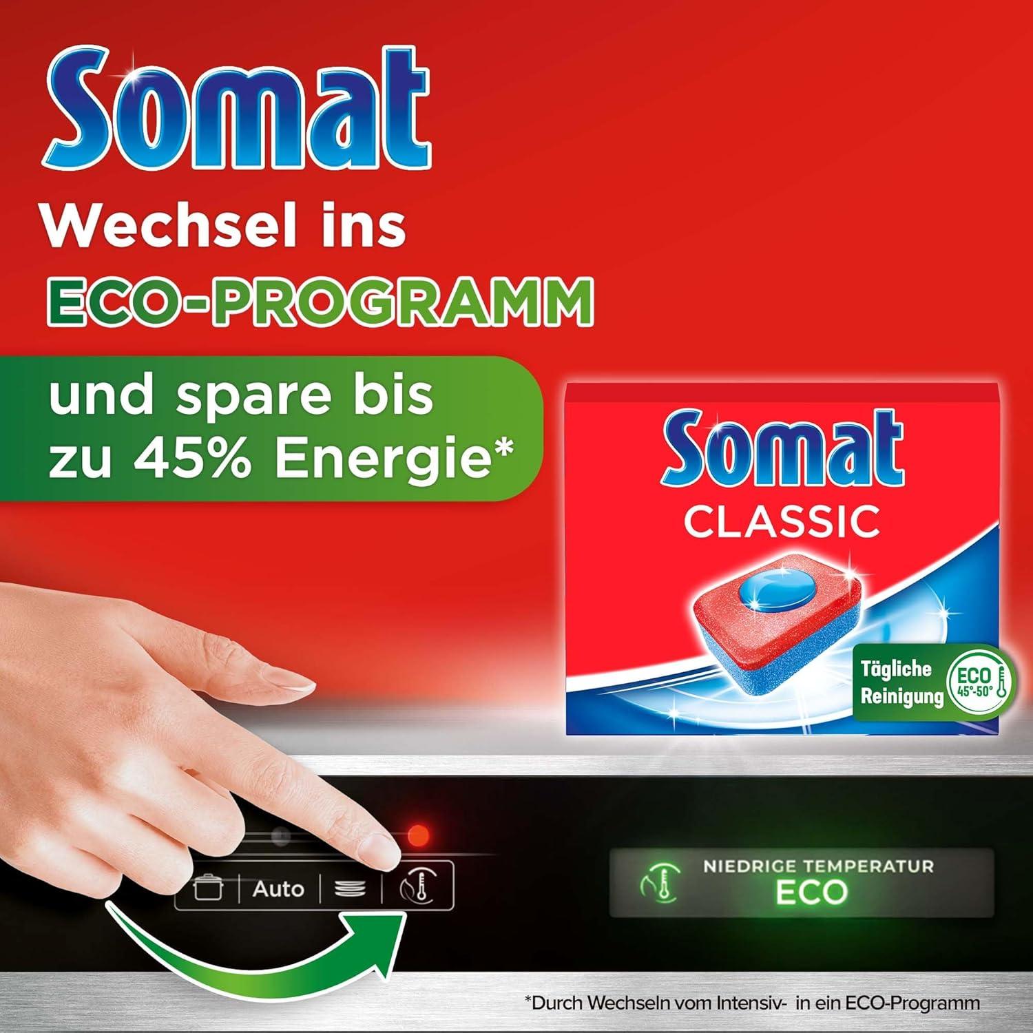 Somat Classic Dishwasher Tabs - 36 Powerful Cleaning & Rinsing Tablets ...