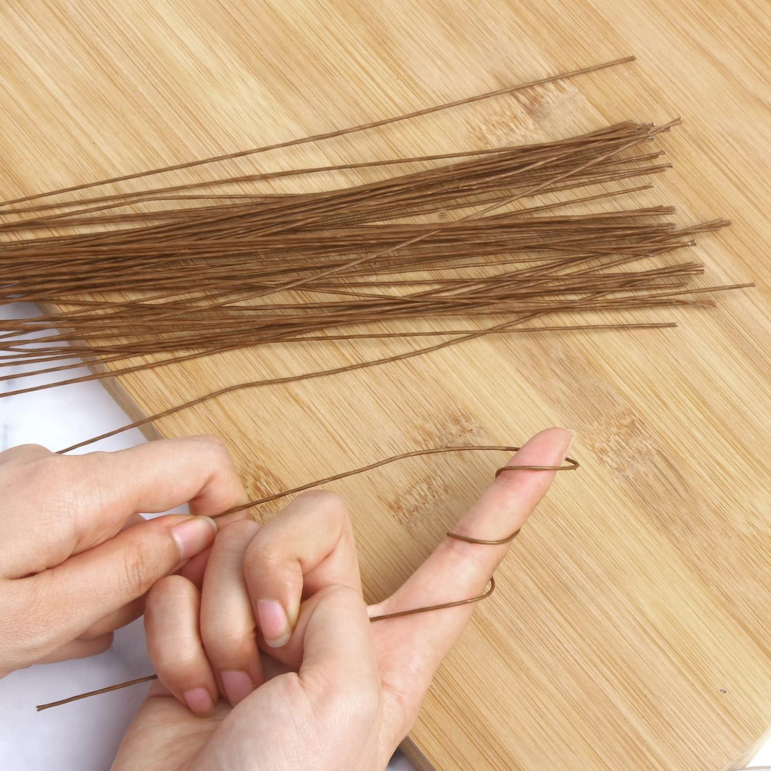 DECORA 18 Gauge Brown Floral Wire - 16 inch - 50 Pack - for Artificial ...