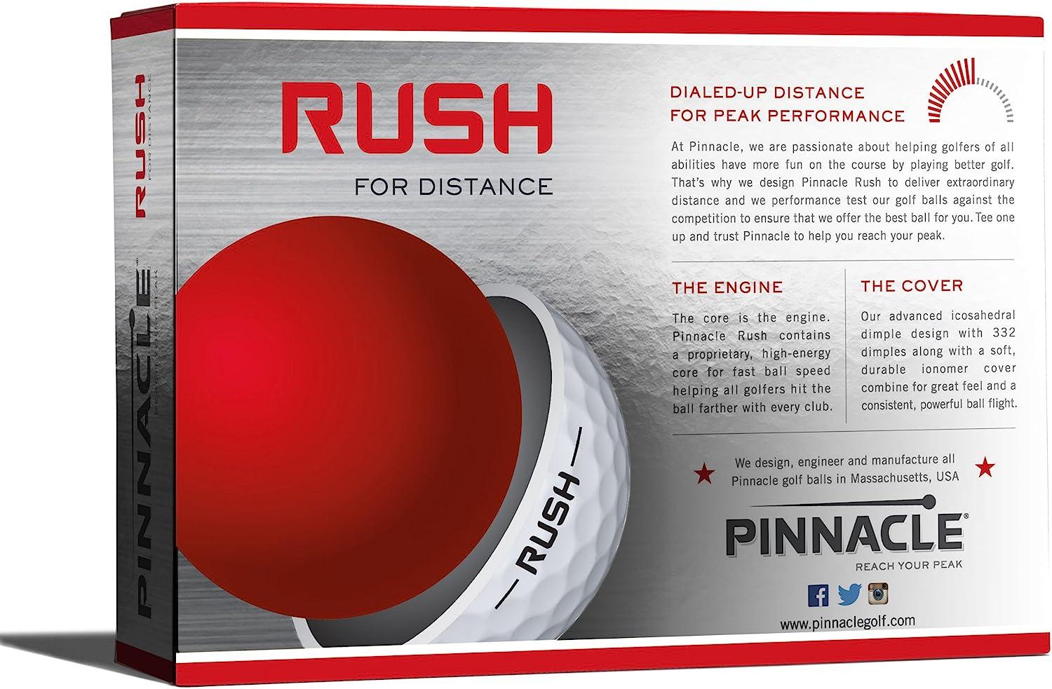 Pinnacle Rush Golf Balls - White (12 Pack) | Buy Now with Express ...