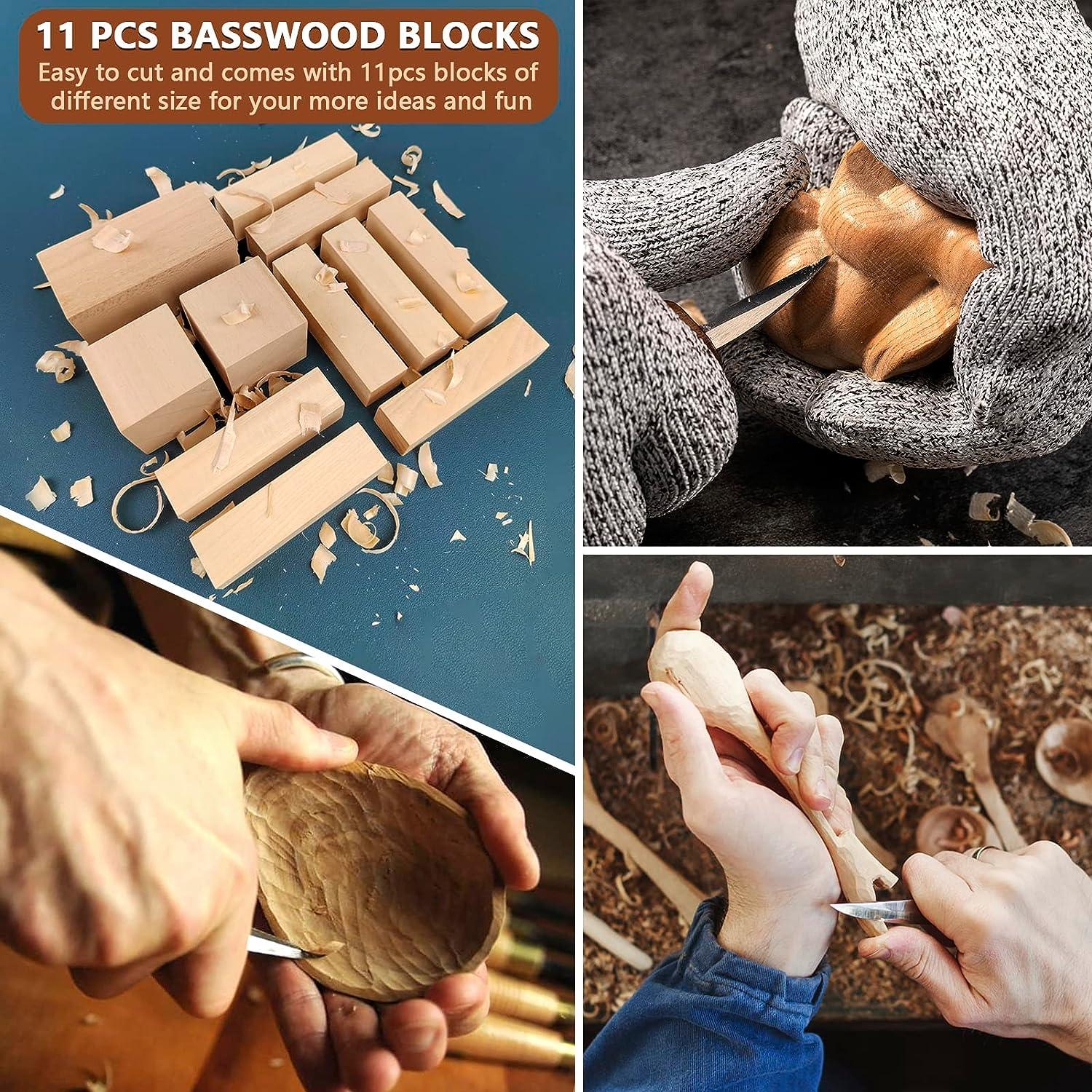 Wood Carving Kit for Beginners - 19PCS Tools with 3 Whittling Knives ...