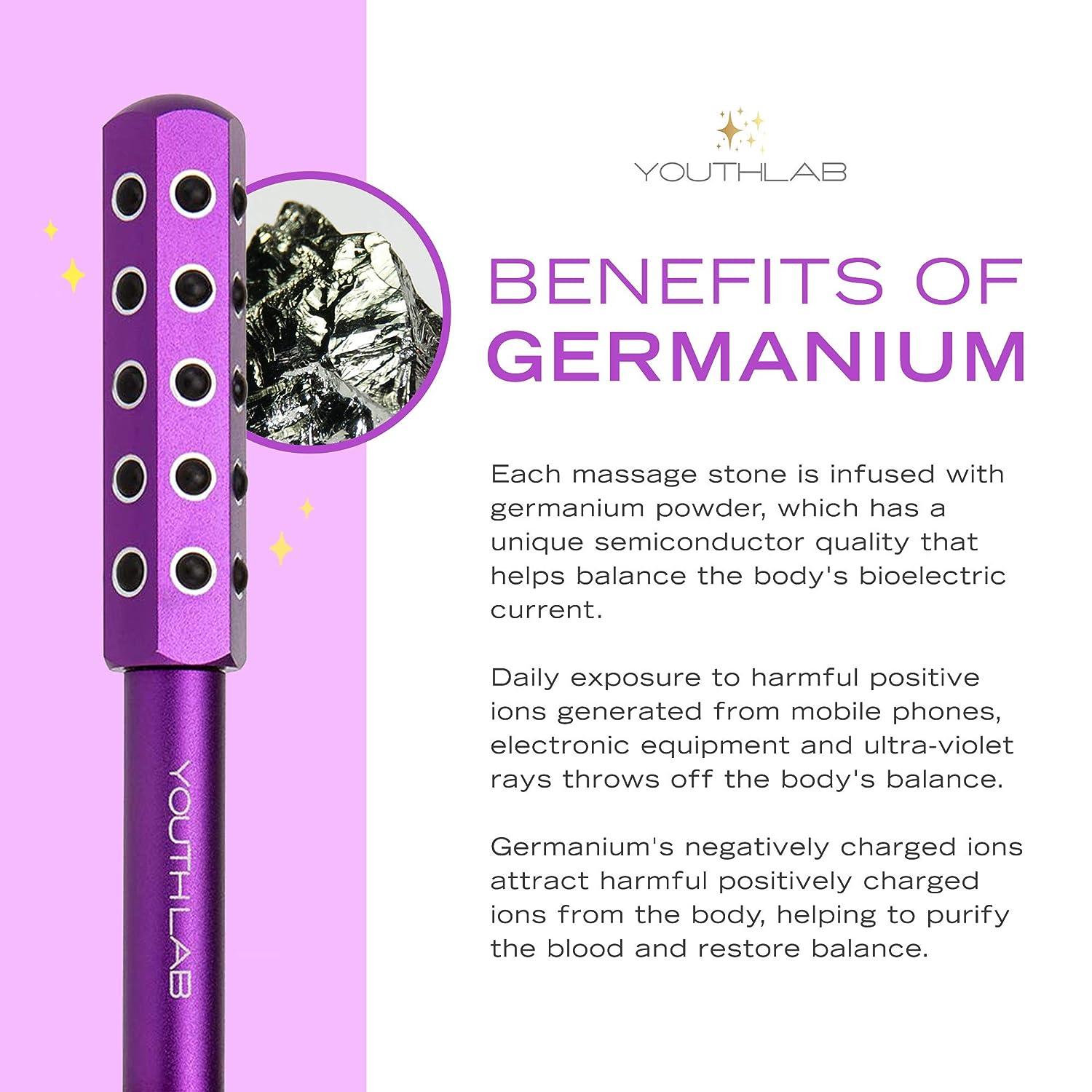 YOUTHLAB Radiance Roller - Germanium Stone Face Massager Beauty Roller (Purple) | Buy Now with ...