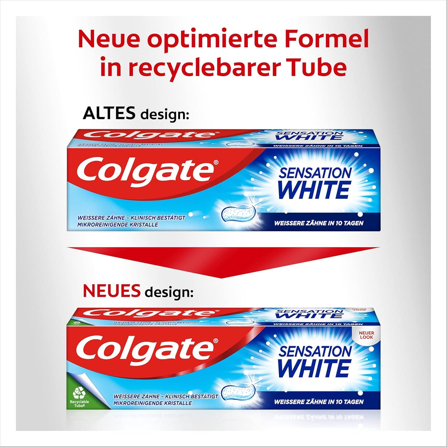 Colgate Sensation White Toothpaste 75ml - Gentle Surface Discoloration ...