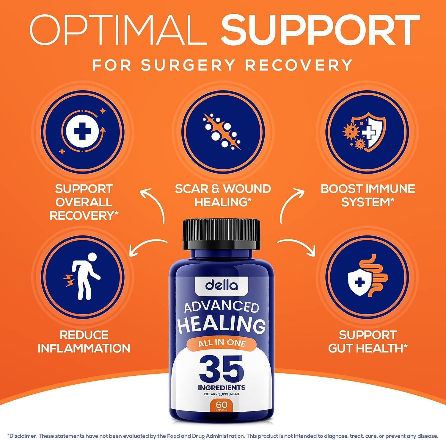 Della Advanced Healing Surgery Recovery Supplement - 35X Effective ...