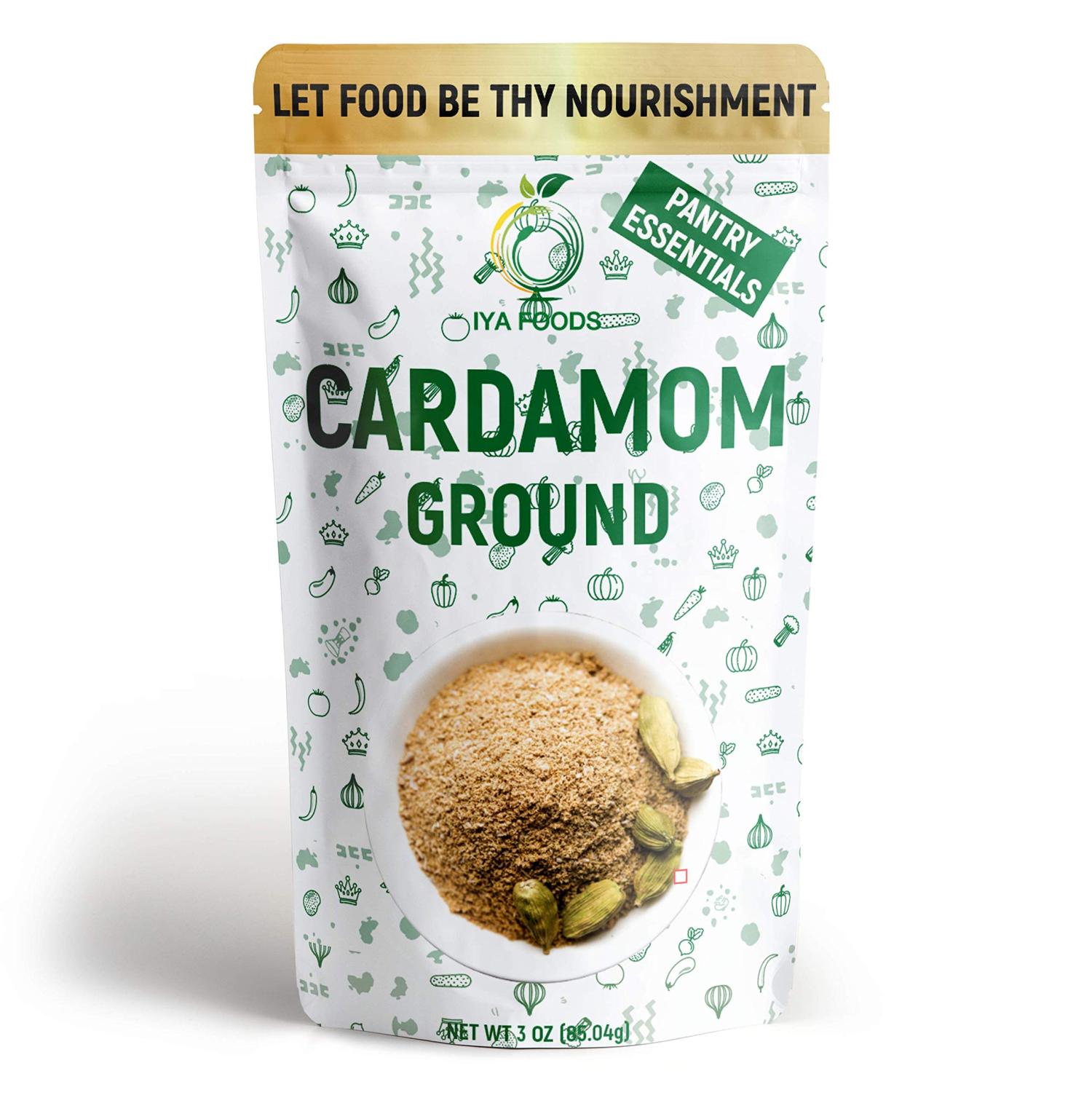 Iya Foods Cardamom Seed Ground - Fresh and Aromatic Cardamom Powder, 3 ...